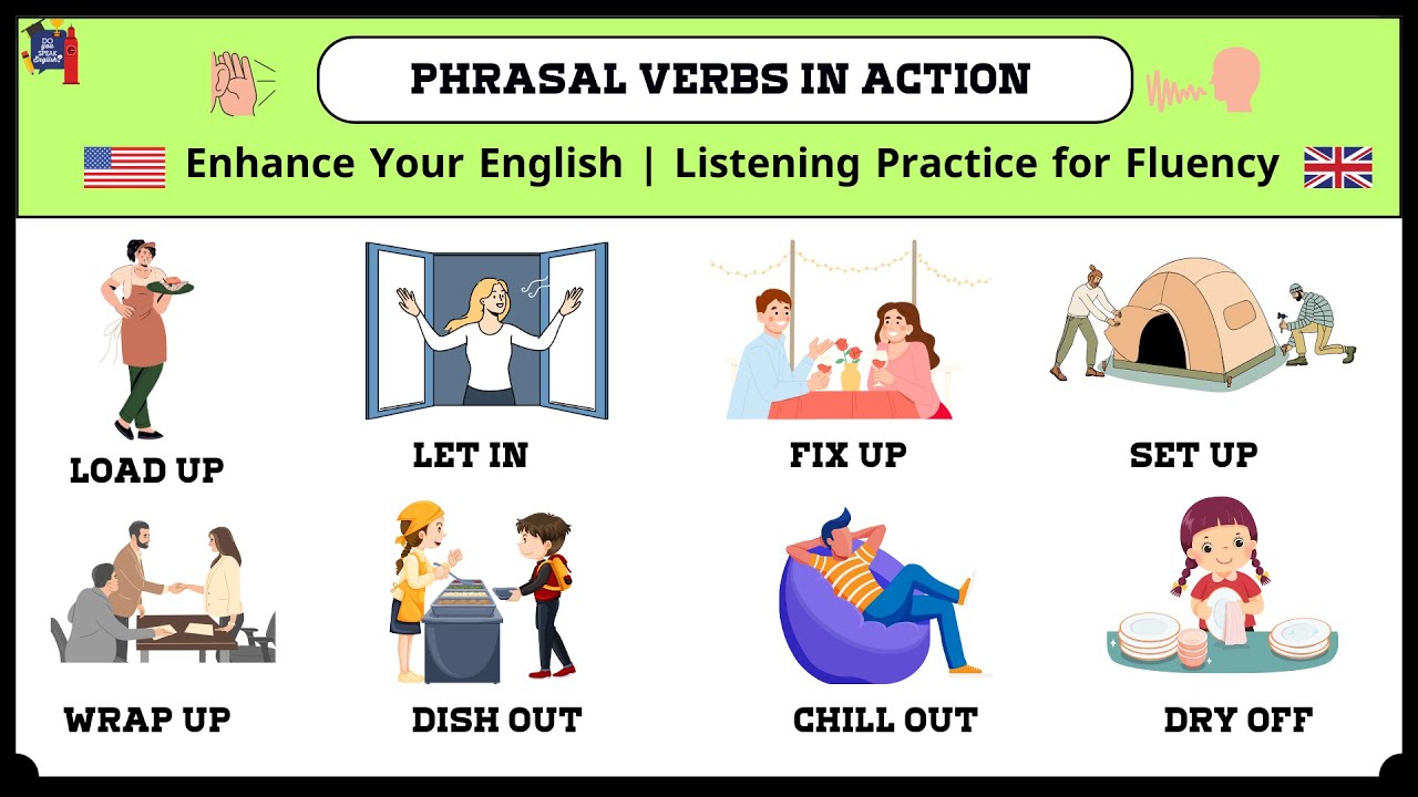 Phrasal Verbs in Action | Enhance Your English | Listening Practice for ...