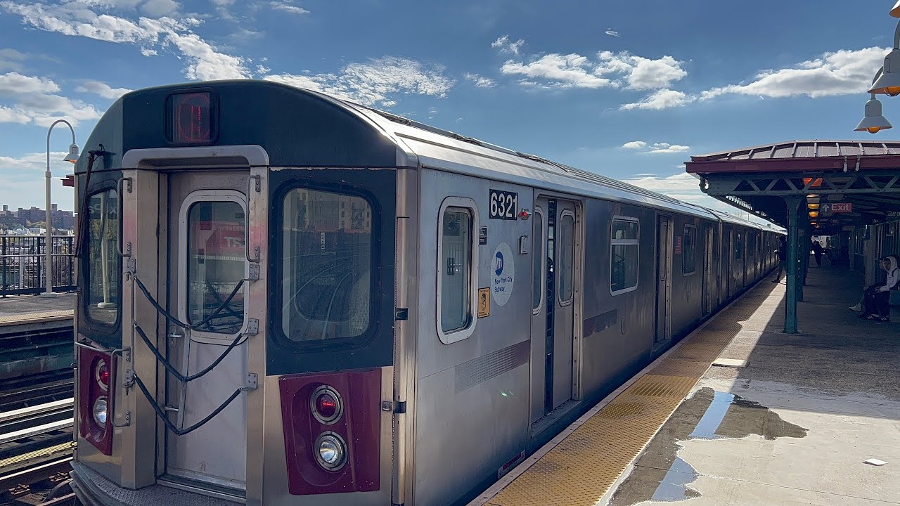 ⁴ᴷ⁶⁰ NYCT Subway: 1999-2003 Bombardier R142 (2) at Bronx Park East ...