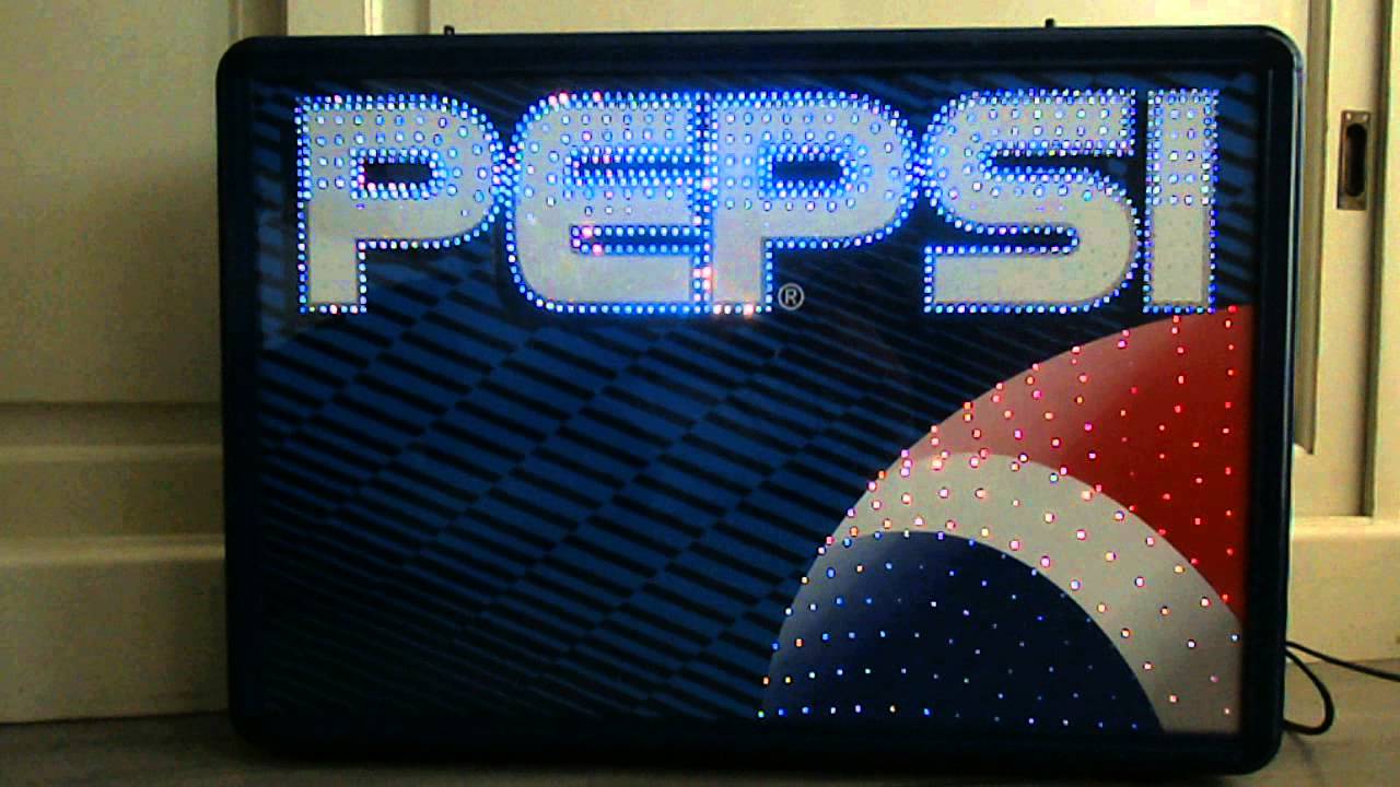 Pepsi Fantasy Lighting PROMO sparkling advertising vintage window sign ...