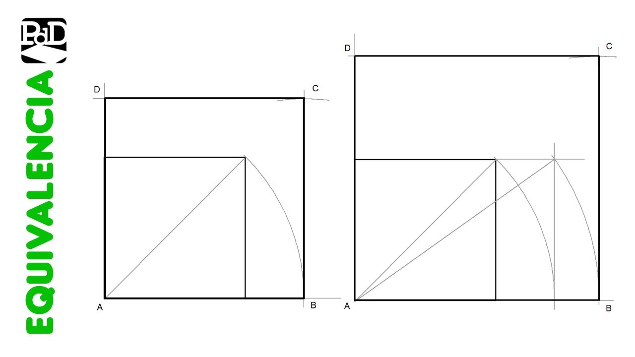 Cuadrado del Doble o Triple de Área que otro cuadrado - Dibujo Técnico ...