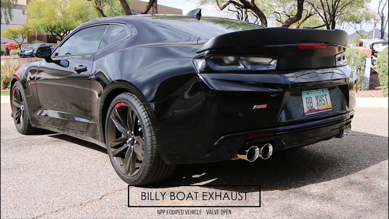 2017 Camaro SS wNPP Billy Boat Exhaust, X-pipe & Headers - YouTube