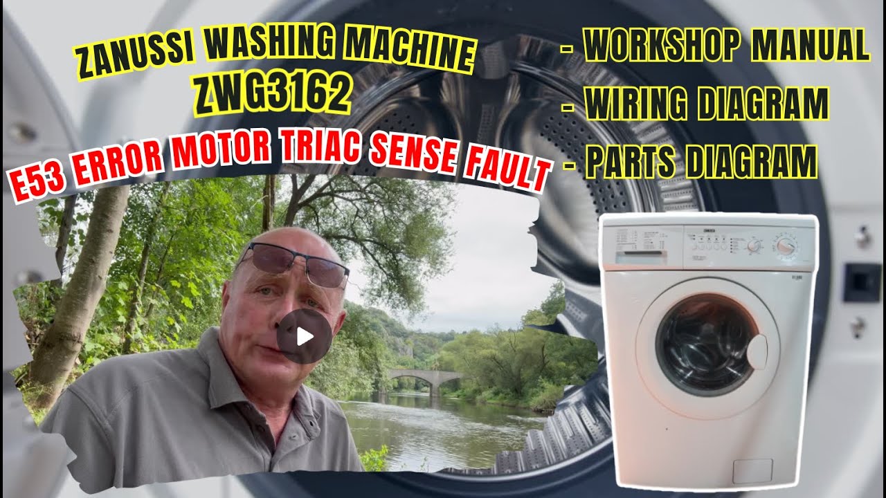 Zanussi ZWG3162 Washing Machine E53 Motor Triac Sense Fault - YouTube
