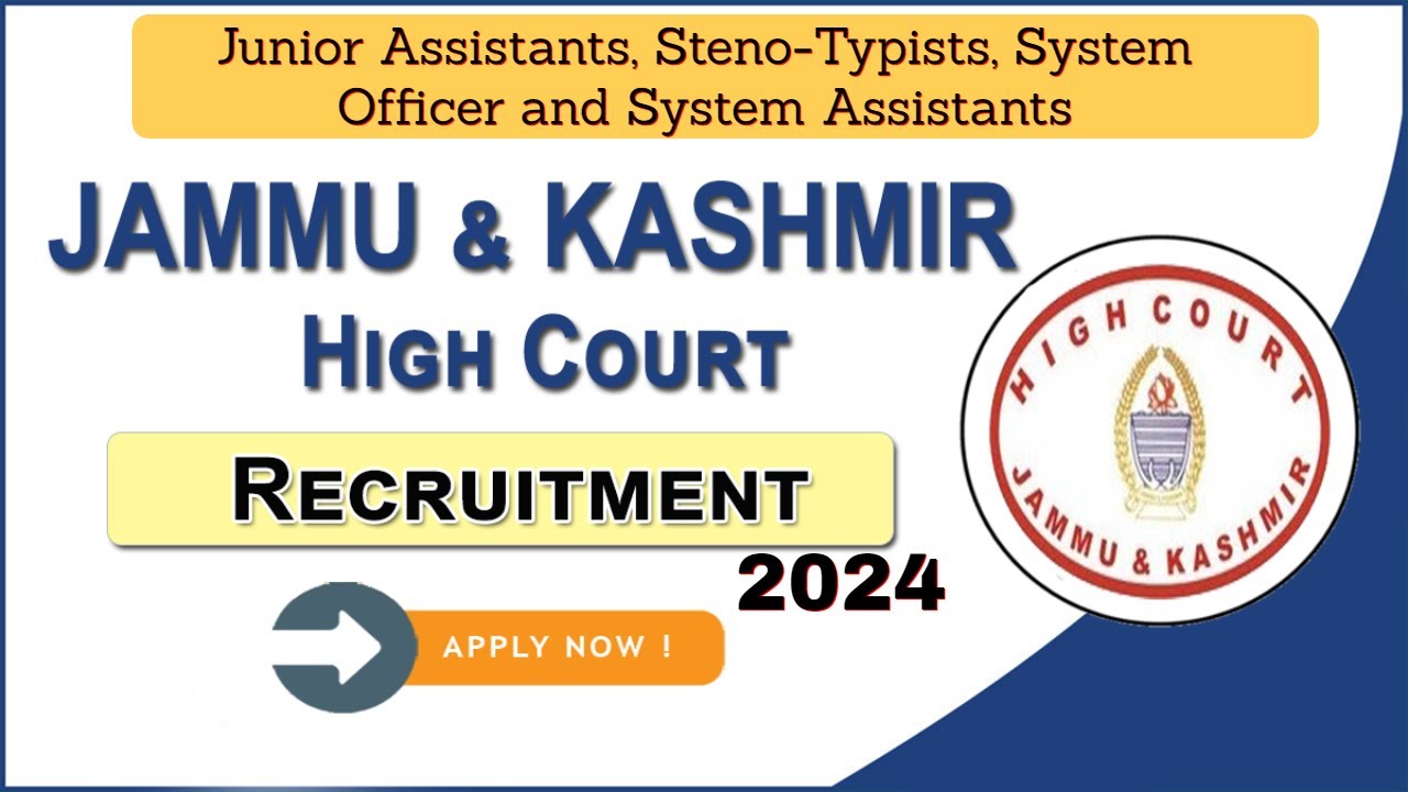 Advertisement for the #posts of Junior Assistants,Steno-Typists,System ...