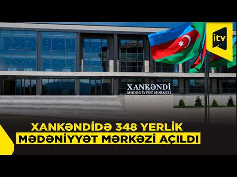 Prezident Xankəndidə bərpa olunan Mədəniyyət Mərkəzinin açılışını etdi