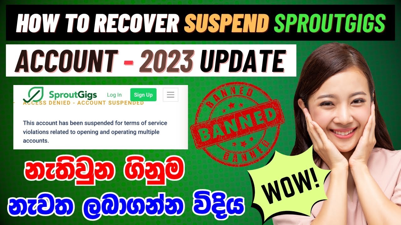 How to Recover Suspend SproutGigs account | SproutGigs Latest Update ...