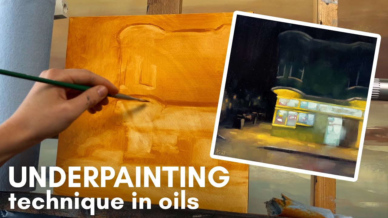 My favorite underpainting technique | How I start my low-key paintings ...