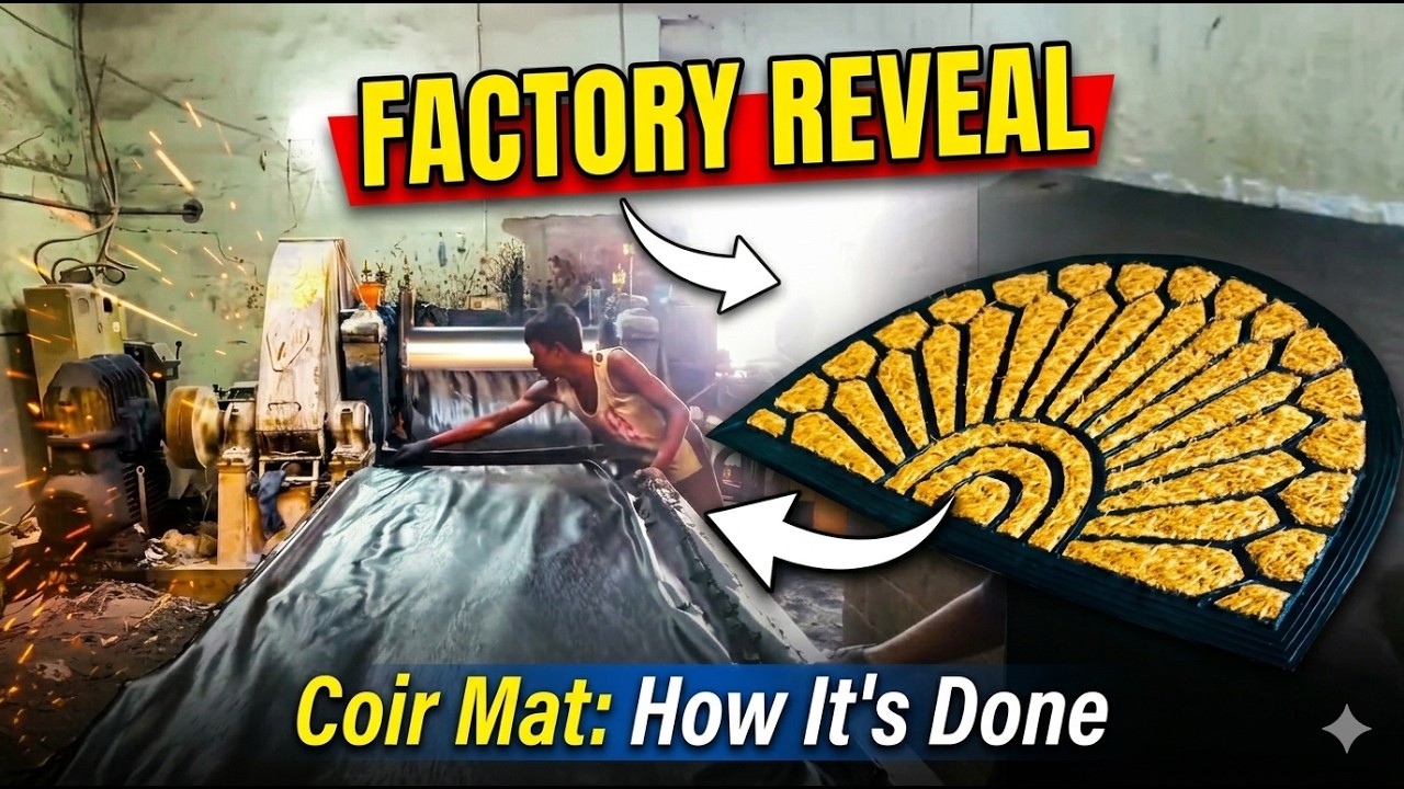 Coir Mat Manufacturing: How It's Made - YouTube