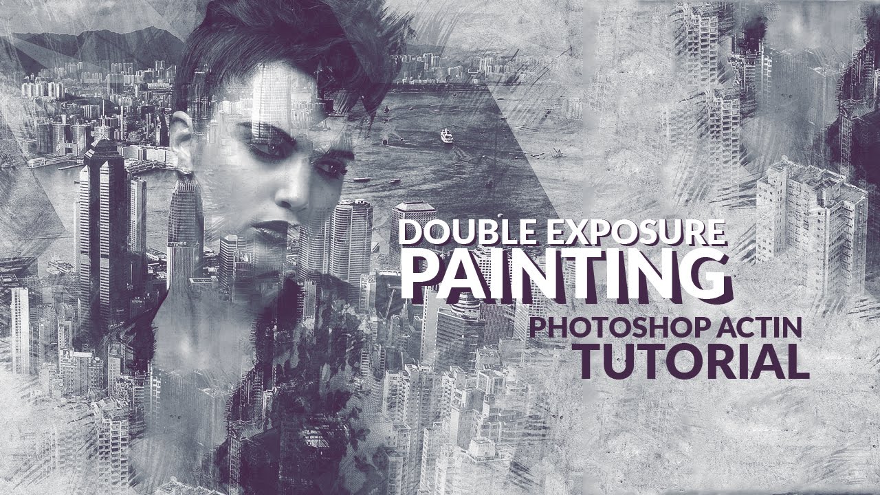 Double Exposure Painting Photoshop Action tutorial - YouTube