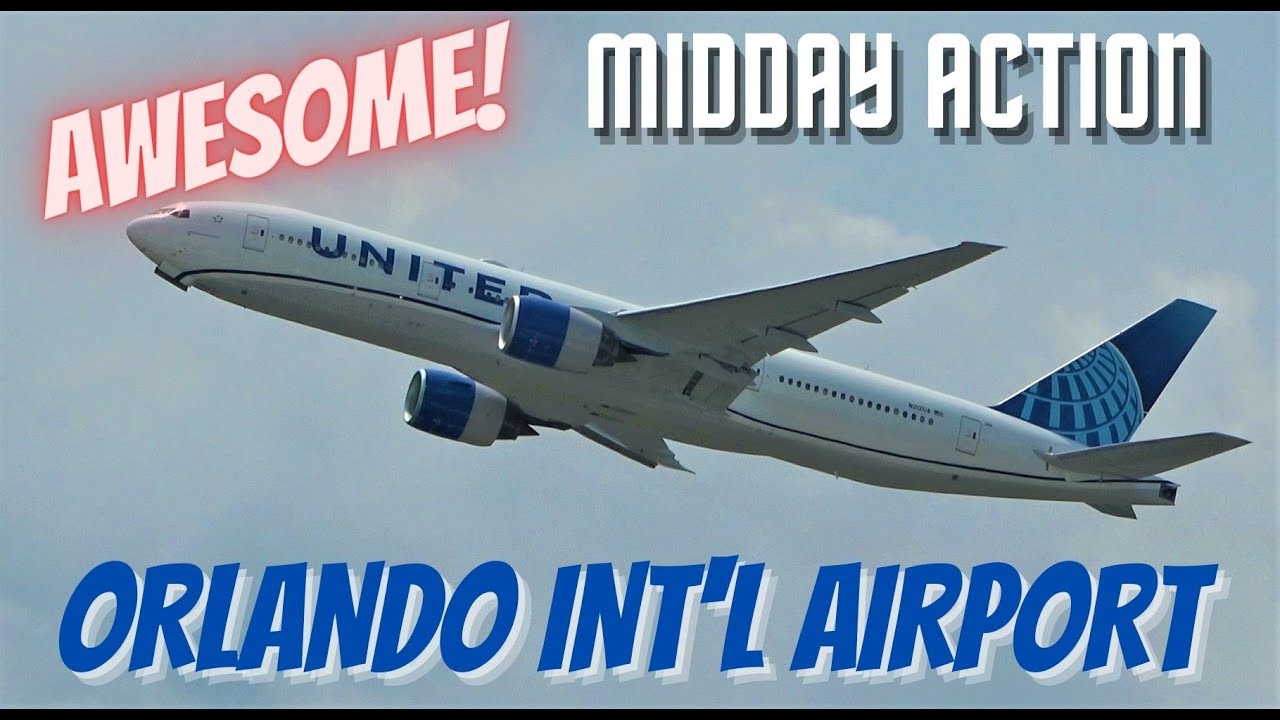 4K PLANE SPOTTING AWESOME MIDDAY, JETBLUE SPECIAL ORLANDO INT'L AIRPORT ...
