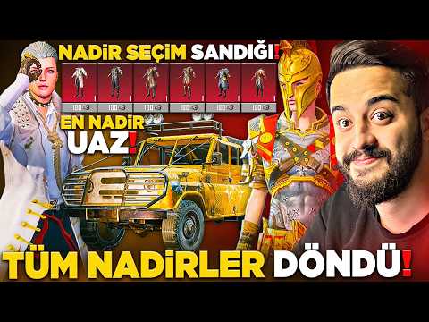 OHA! TÜM NADİRLER DÖNDÜ! YENİ SEÇİM SANDIĞI! EN NADİR UAZ ve DESTANSILAR! PUBG Mobile