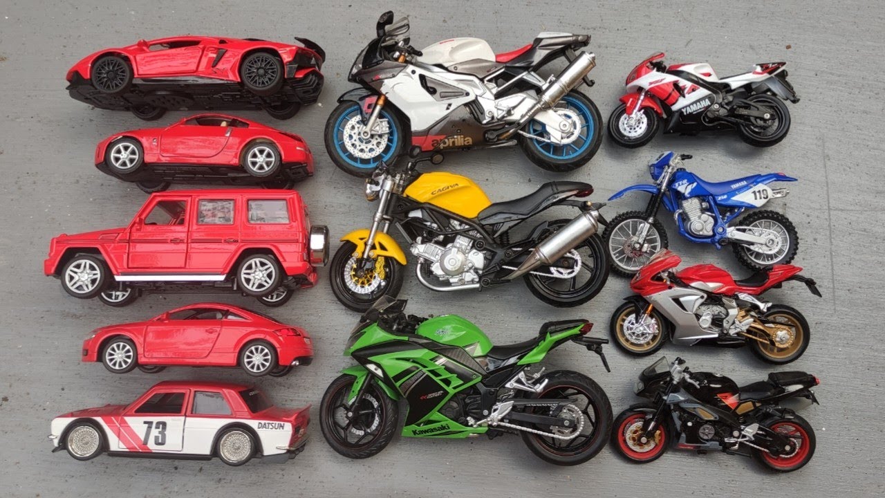 Diecast Metal Scale Model Cars & Bikes, Audi, Nissan, Kawasaki Ninja ...