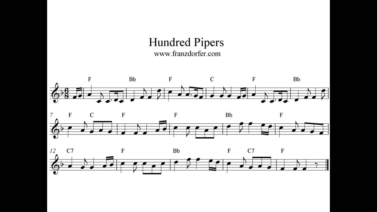 100 Pipers instrumental - YouTube