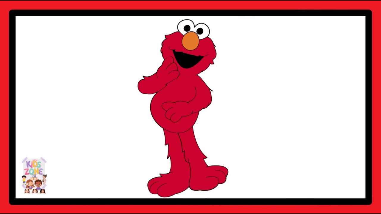 Draw and Color Elmo - Fun Kids Art Tutorial! #elmo #cartoonnetwork ...