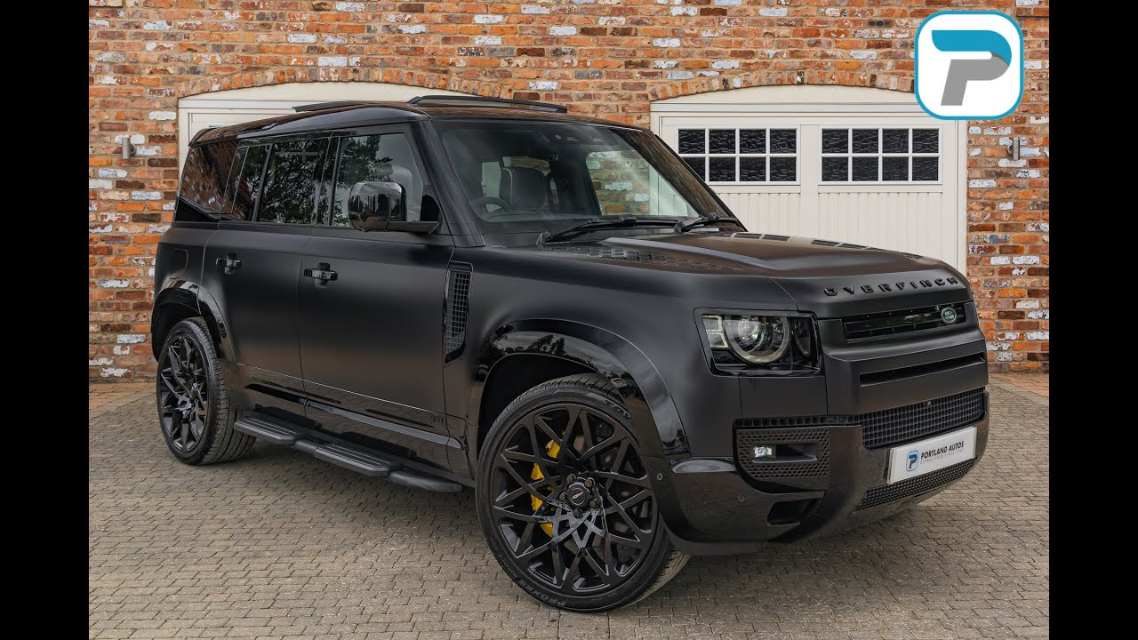 2021/21 LAND ROVER DEFENDER 110 V8 P525 IN SATIN PPF BLACK WITH ...