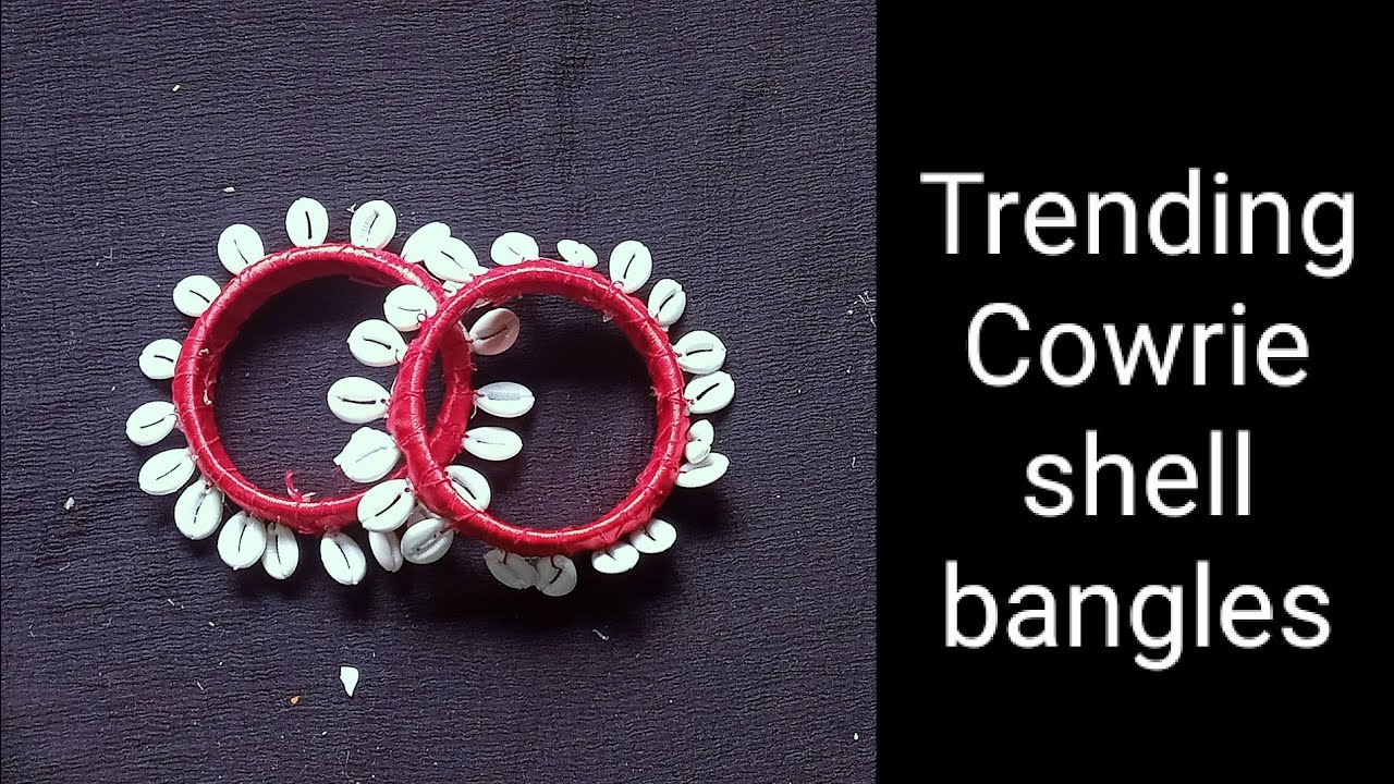How to make cowrie shell bangles / Handmade jewellery #youtubvideos ...