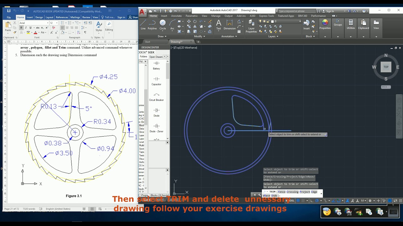 AUTOCAD PRACTICAL WORK 4 DEE30061 - YouTube