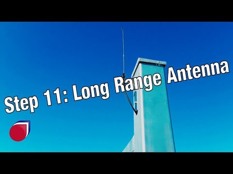 Installing a slide gate operator Step 11: Installing the long range ...