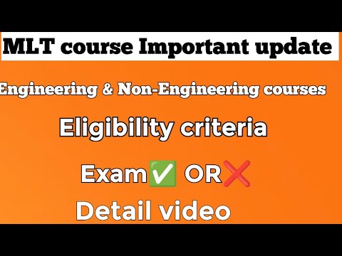 MLT course important update| Engineering and Non- Engineering course ...