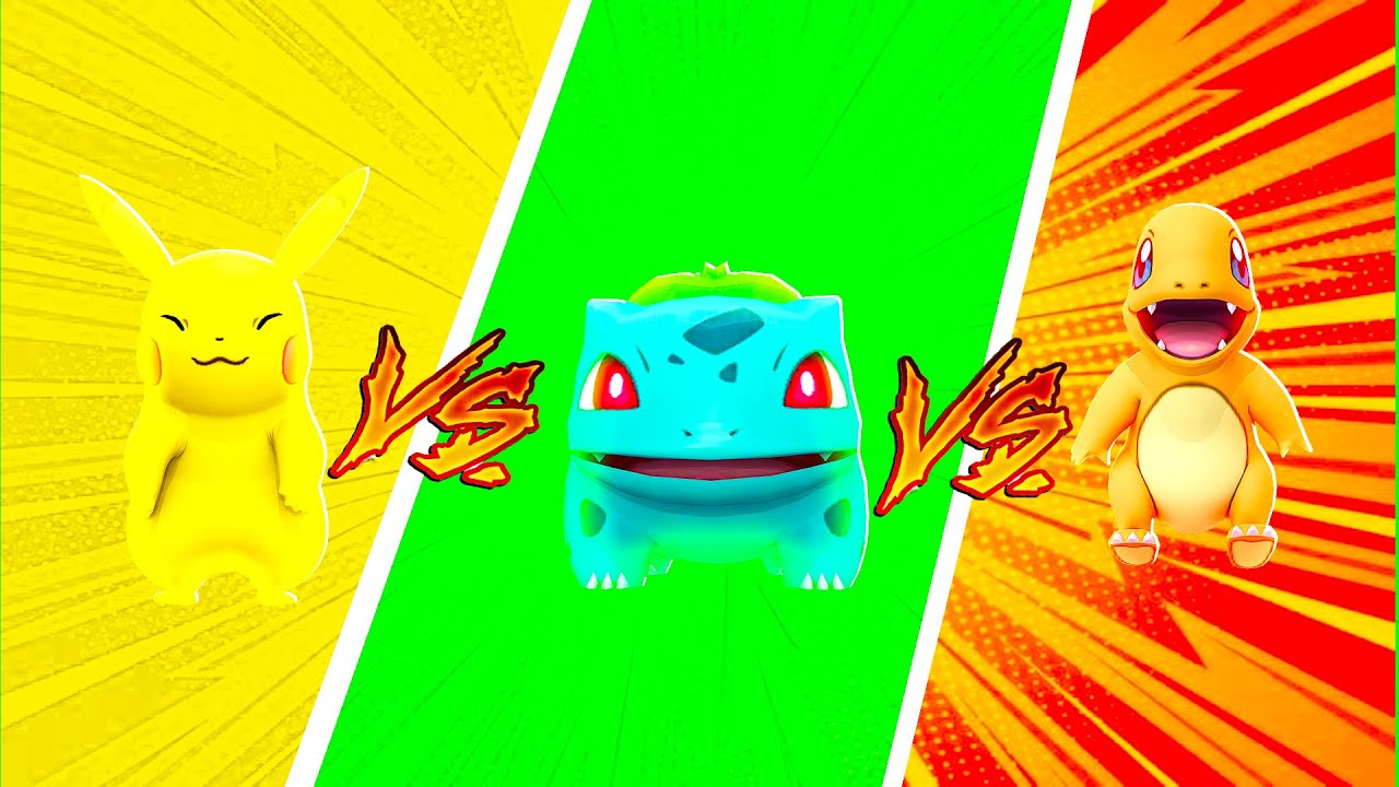 PIKACHU vs BULBASAUR vs CHARMANDER - LUCKYCORRIDA DE POKÉMON ‹ DrRony ...