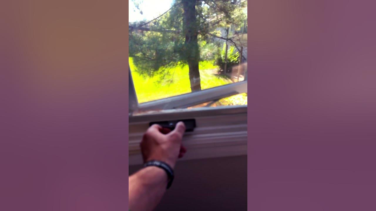 How to open and close your window if it has a handle that turns - YouTube