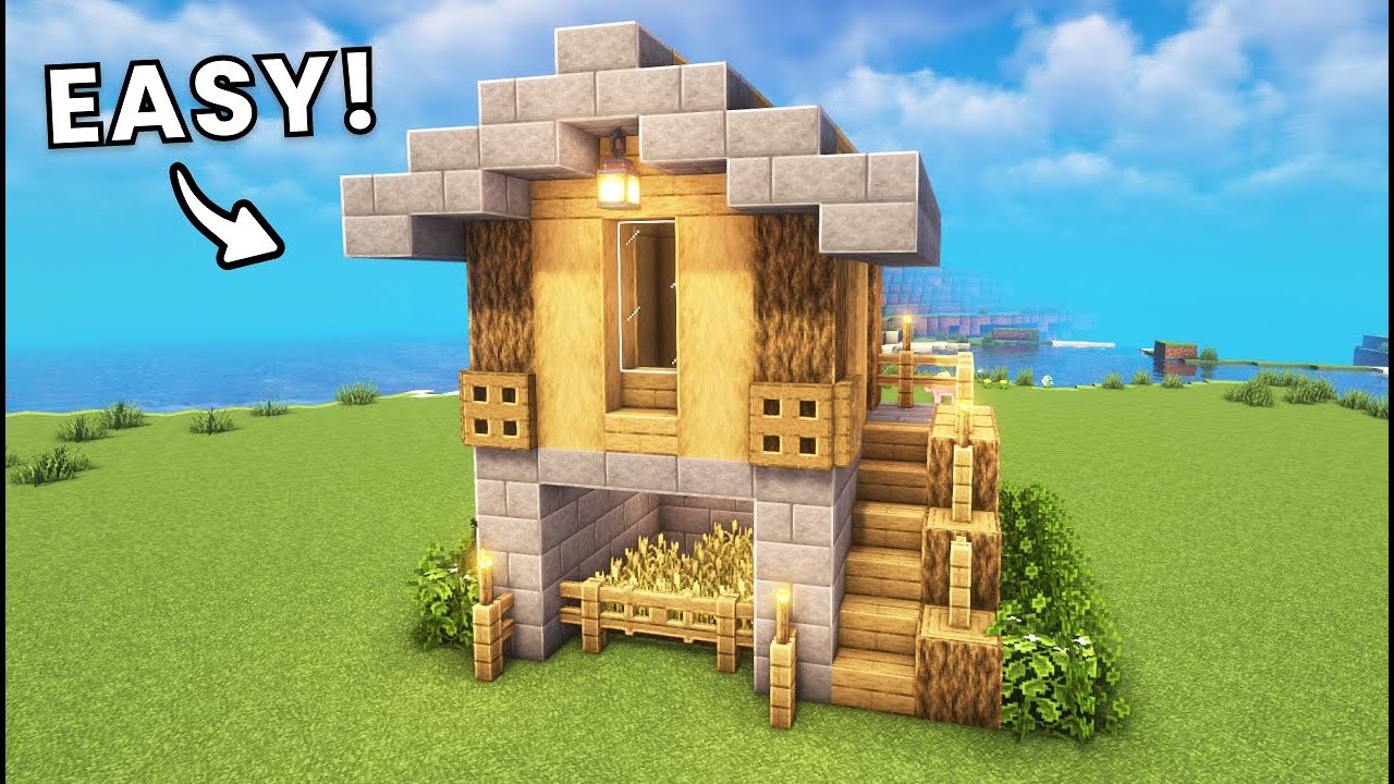 Simple Starter House for Survival Minecraft! - YouTube