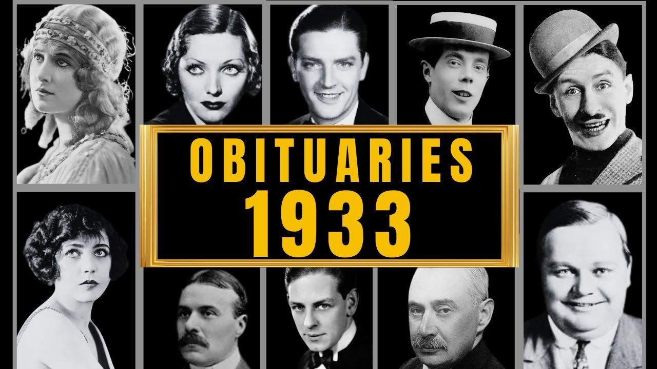 Famous Hollywood Celebrities We've Lost in 1933 - Obituary in 1933 ...