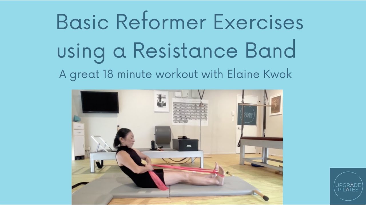 Basic Reformer exercises using a Resistance Band - YouTube