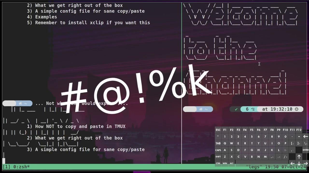 TMUX, how to COPY and PASTE with your mouse. Tutorial and how-to. - YouTube