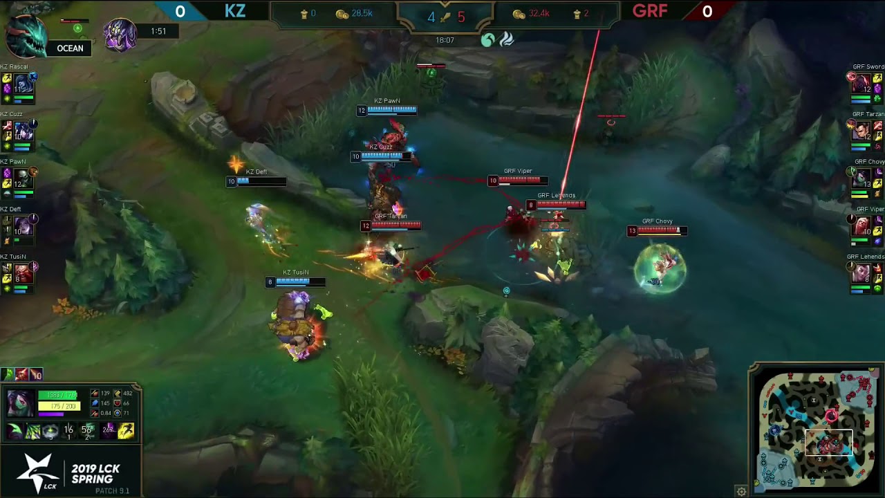 KZ vs. GRF Game 1 - LCK Week 1 Match Highlights (Spring 2019) - YouTube