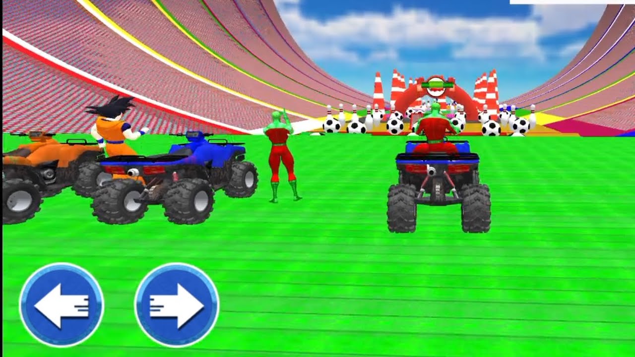 Quads racing game Spiderman Car racing game for child/kids - YouTube