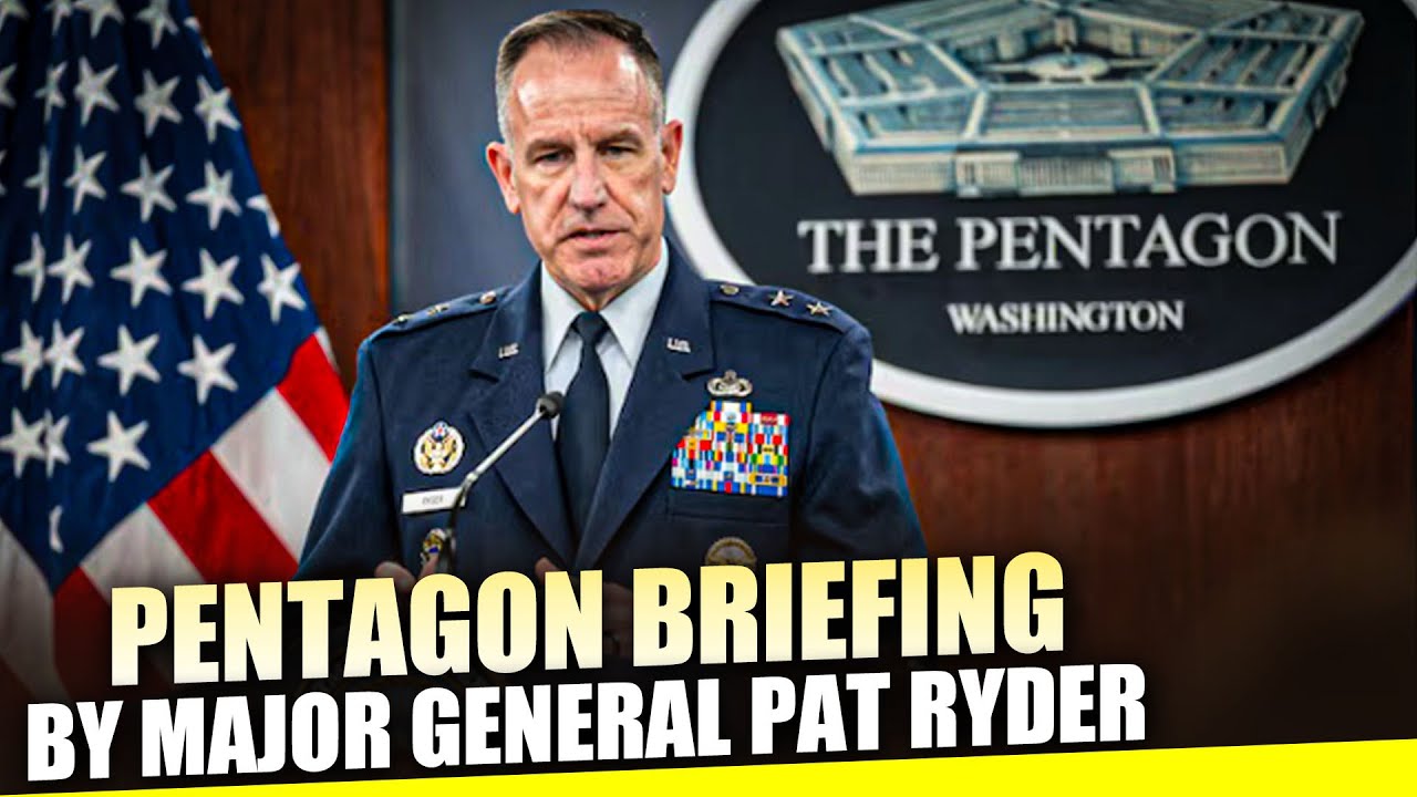 Live: Pentagon Press Secretary Air Force Major General Pat Ryder holds ...
