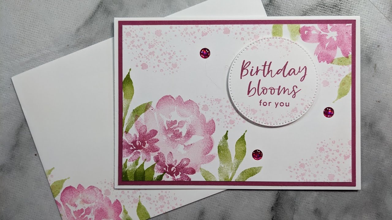 Using the Textured Floral stamp set from Stampin' Up! for a pretty ...