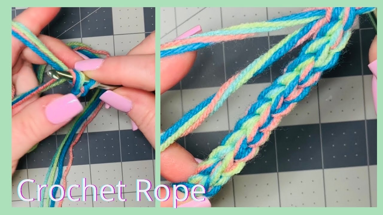 How To Crochet A Really Sturdy Thick Rope For Purses/Bracelets/Bags ...