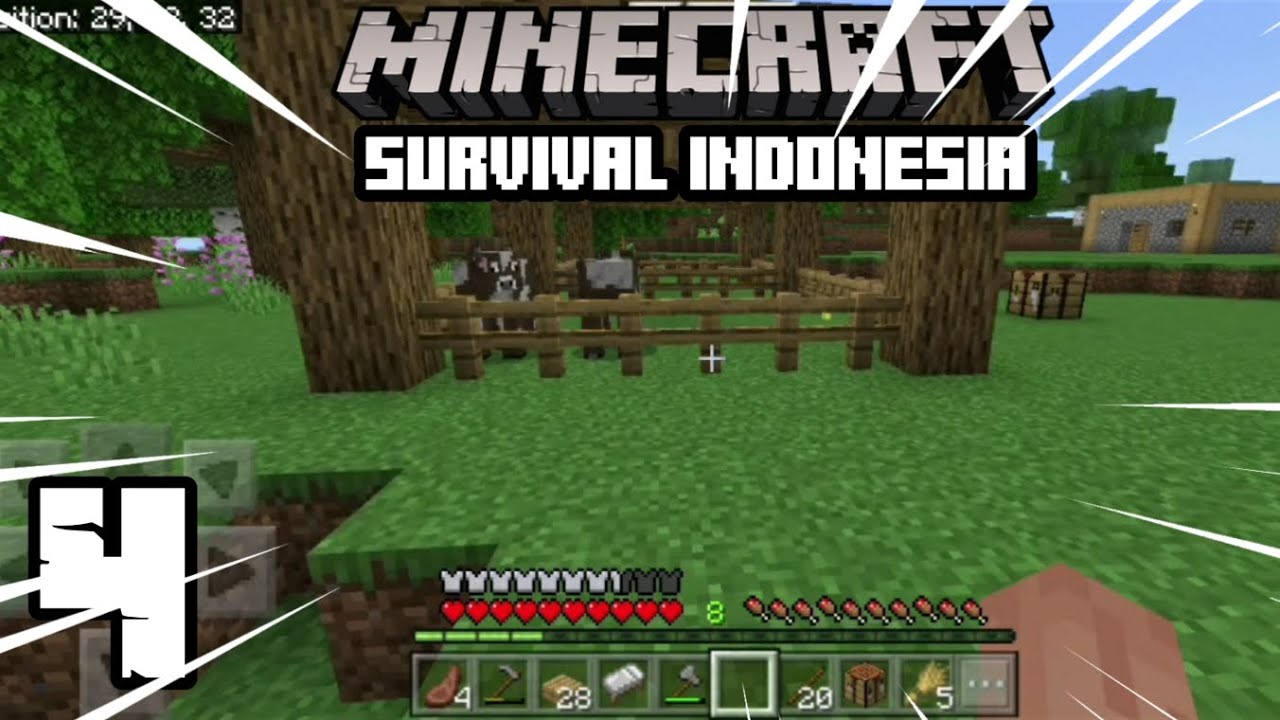 Membuat Kandang Sampi Dan!!Domba Di Minecraft [ Minecraft Survival ...