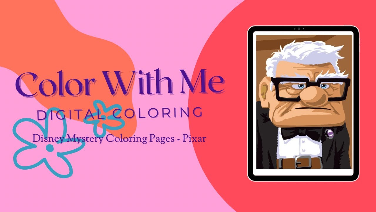 Color With Me: Disney Mystery Coloring Pages- Pixar - YouTube