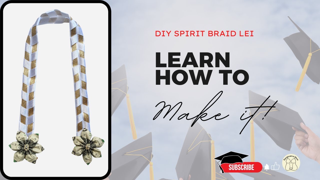 DIY | How to make a Graduation Lei | 2 Ribbon Graduation Lei | Spirit ...