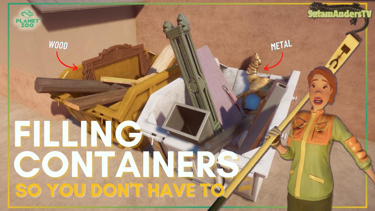 Planet Zoo Blueprint Build | Containers for wood and metal - YouTube