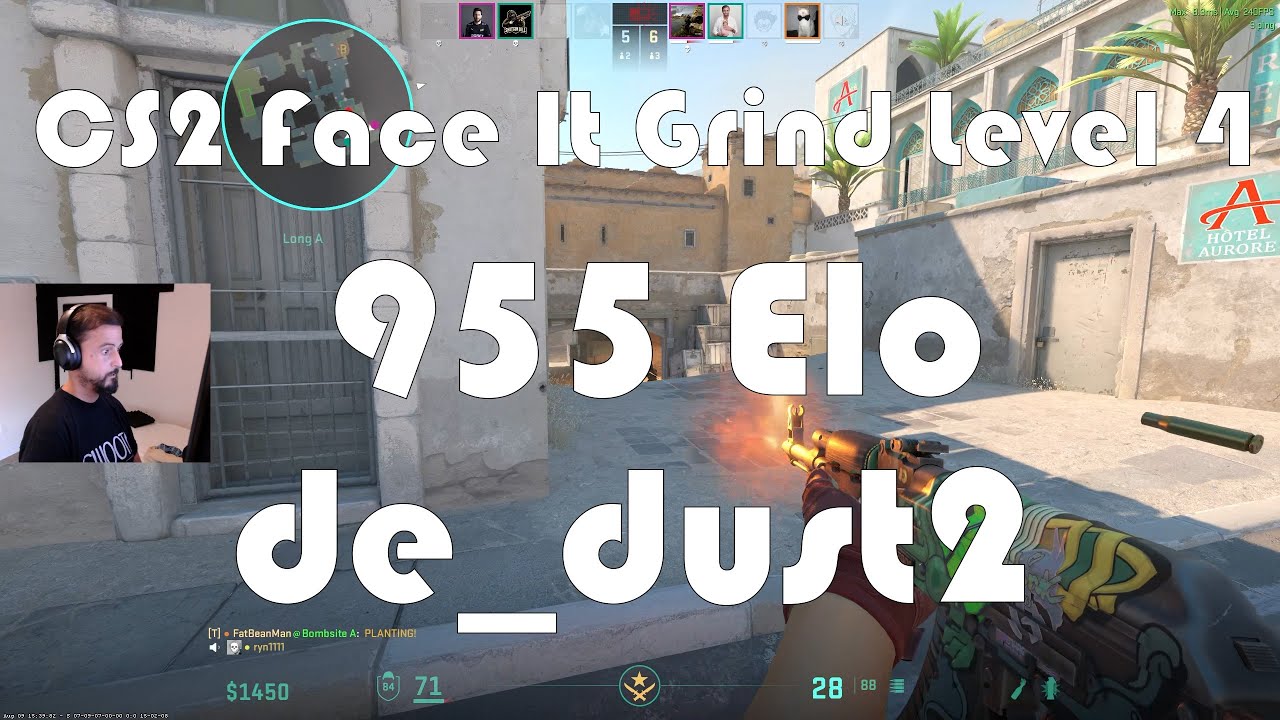 CS2 Face-It Grind - Face-It Level 4 - 955 Elo - de_dust2 - YouTube