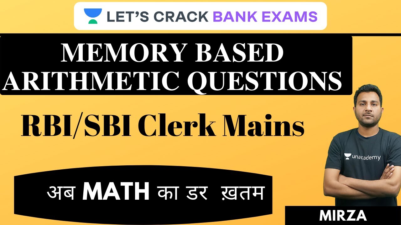 Memory Based Arithmetic Questions | Trick to Solve Arithmetic questions ...