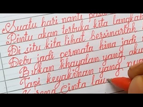 TULISAN TANGAN RAPI DAN BAGUS||MENULIS HURUF BERSAMBUNG RAPI DAN BAGUS ...