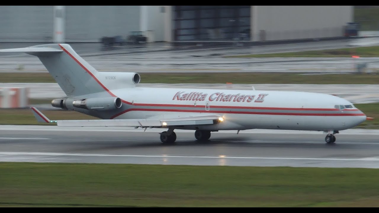 Kalitta Charters II Boeing 727-200F [N729CK] takeoff from PDX - YouTube