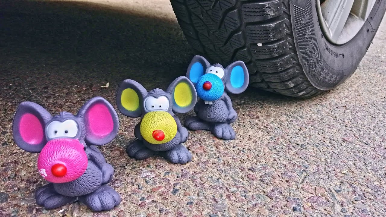 EXPERIMENT: Car vs Squeaky Toys | Crushing Crunchy & Soft Things by Car ...