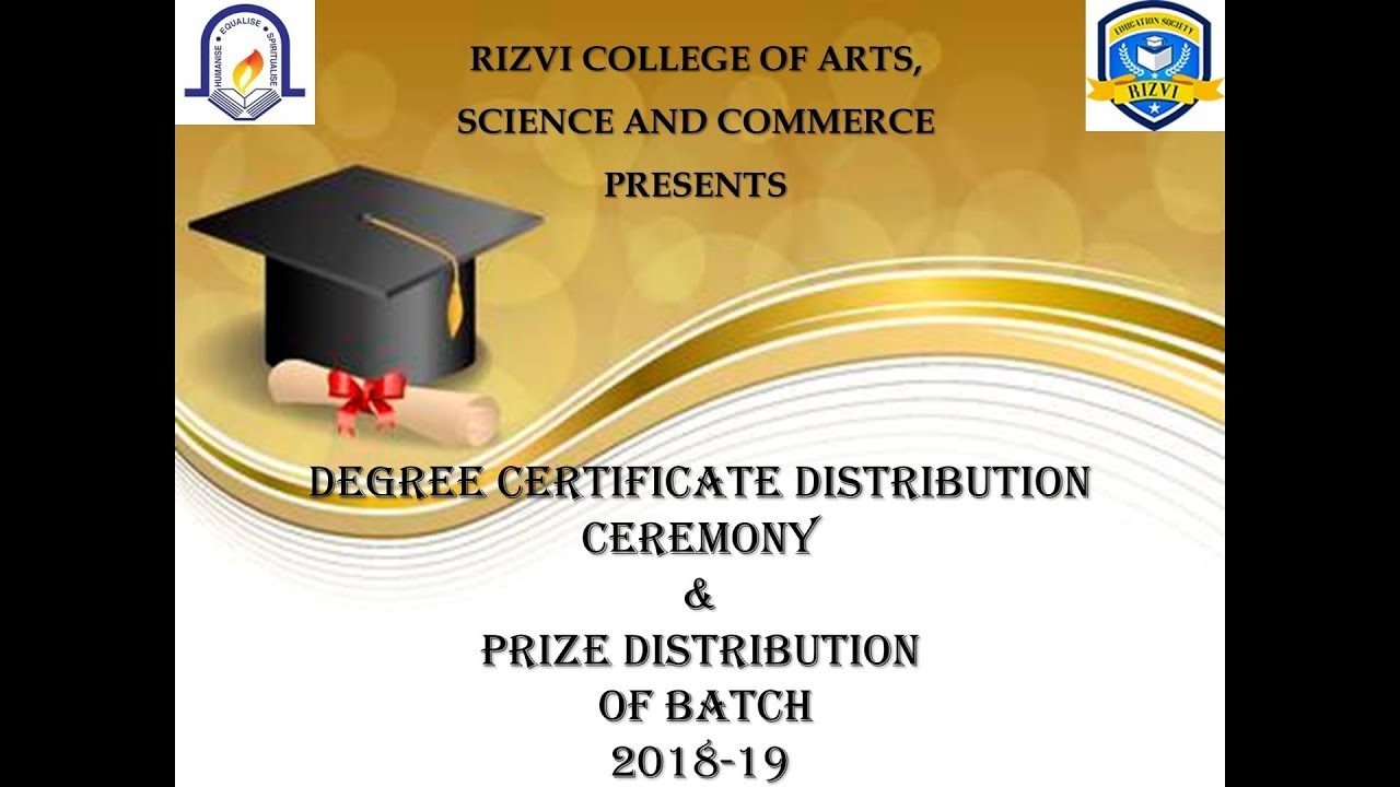 DEGREE CERTIFICATE DISTRIBUTION CEREMONY & PRIZE DISTRIBUTION BATCH ...
