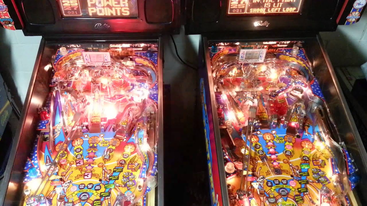 Bally NBA Fastbreak Linked Pinball Machines Vid2 - YouTube