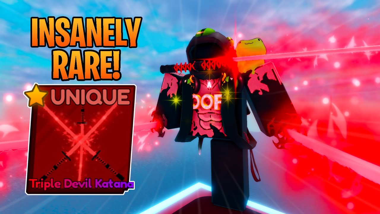 UNLOCKING THE TRIPLE DEVILS KATANA In Roblox Blade Ball - YouTube
