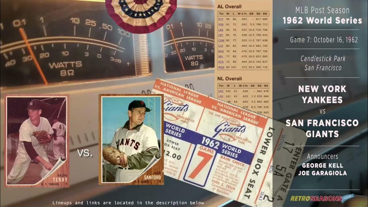1962-Oct-16 • NYY/SFG • World Series G7 • New York Yankees vs San Francisco Giants - Baseball ...