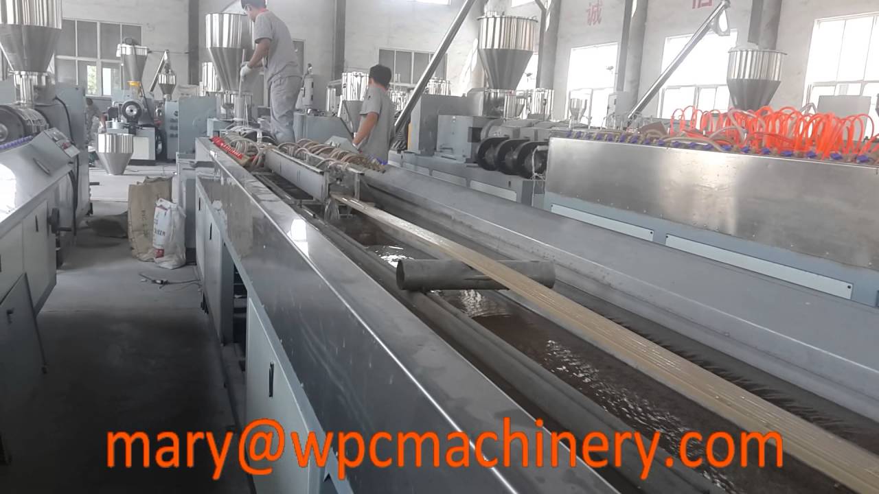 For Turkey client-PVC WPC profile making machine(PVC powder+wood powder ...
