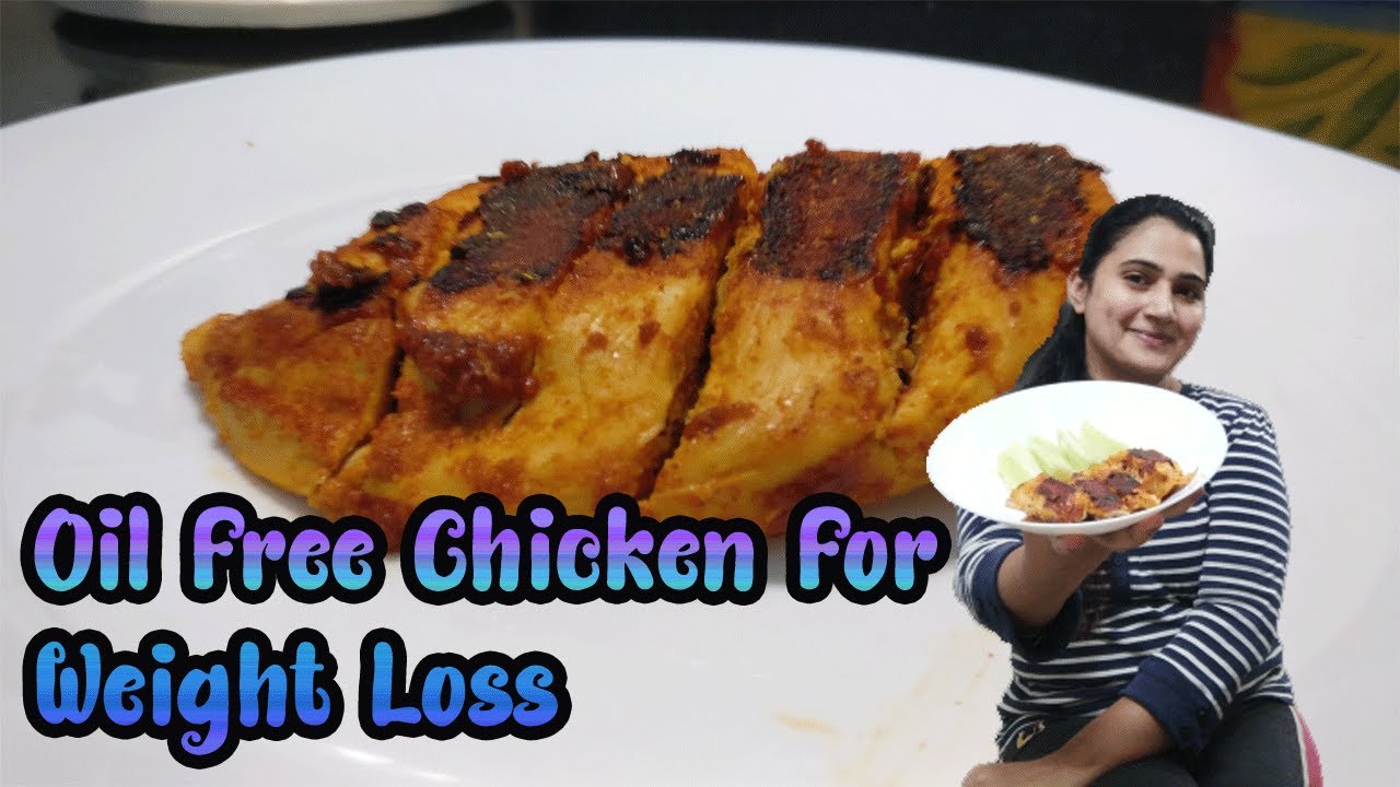 తెలుగులో /oil free chicken fry for weight loss // Zero oil chicken fry ...