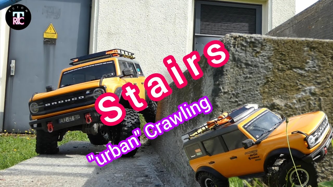 Stairs ("urban" crawling). RC Crawler Traxxas TRX4 Bronco 2021. - YouTube