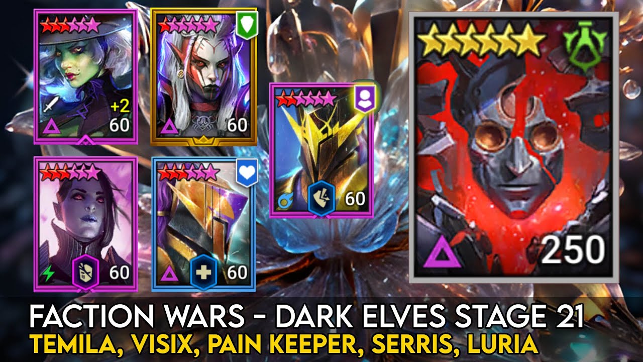 Dark Elves Faction Wars 21 - Temila, Visix, Pain Keeper, Serris, Luria ...